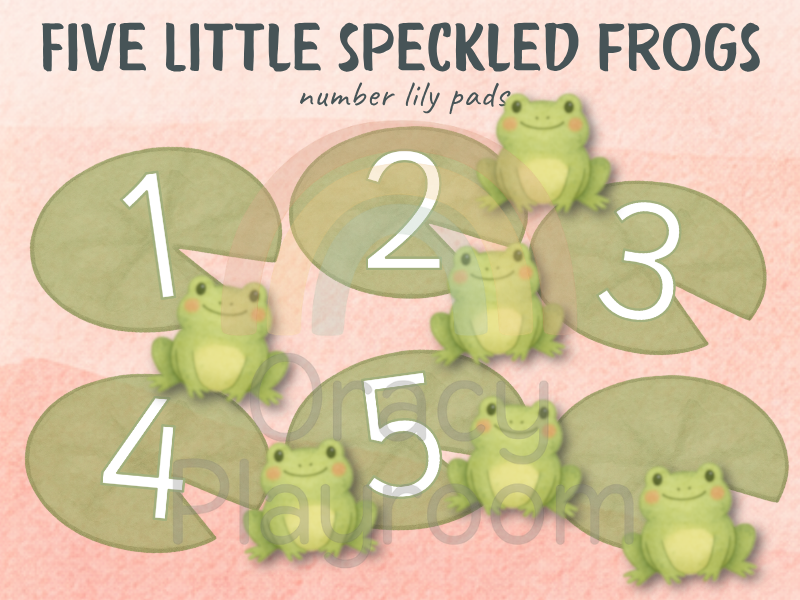 Five Little Speckled Frogs: Number Lily Pads – Oracy Playroom